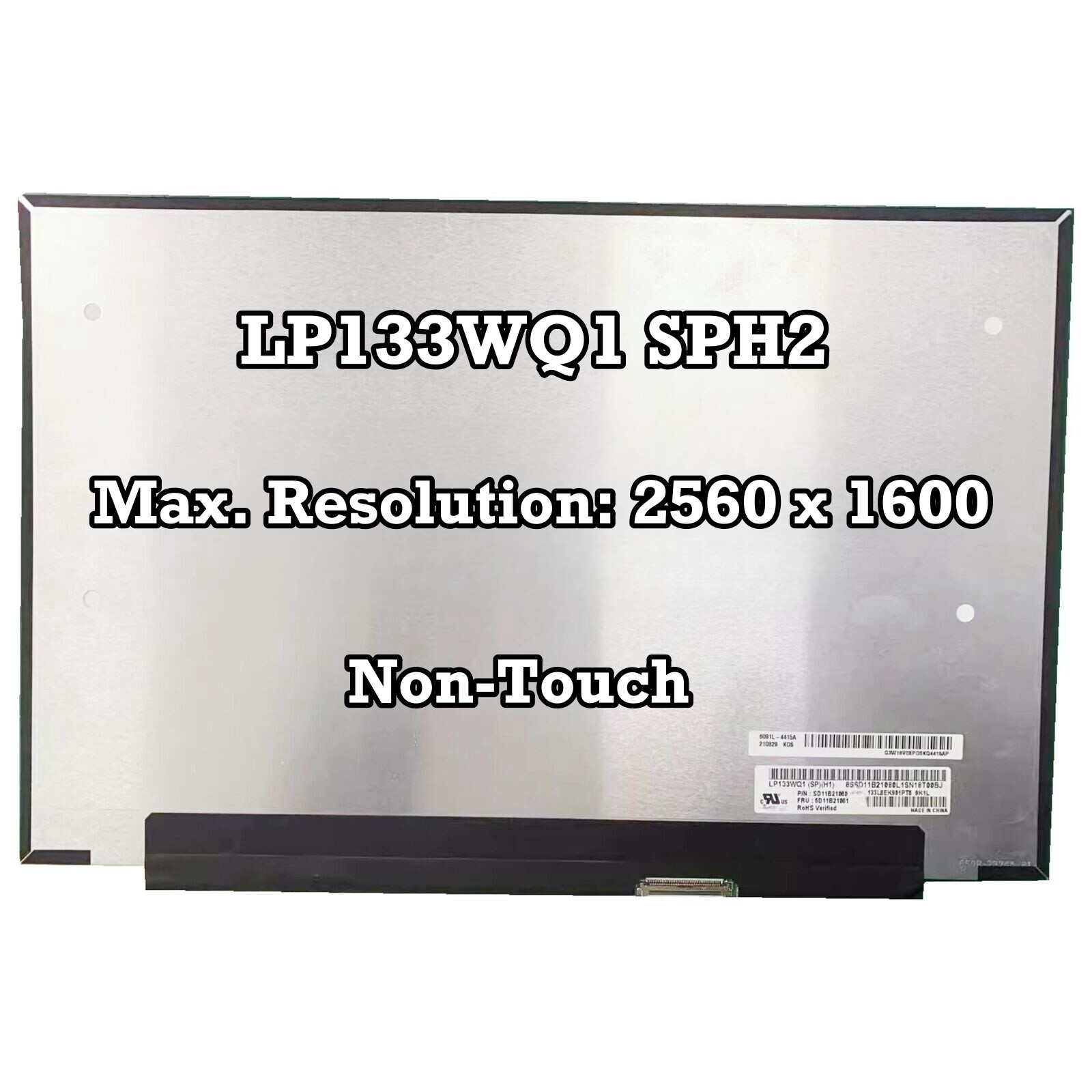 LP133WQ1 SPH2 13.3 inch LED Screen EDP 2560X1600 Display LCD Matrix ...
