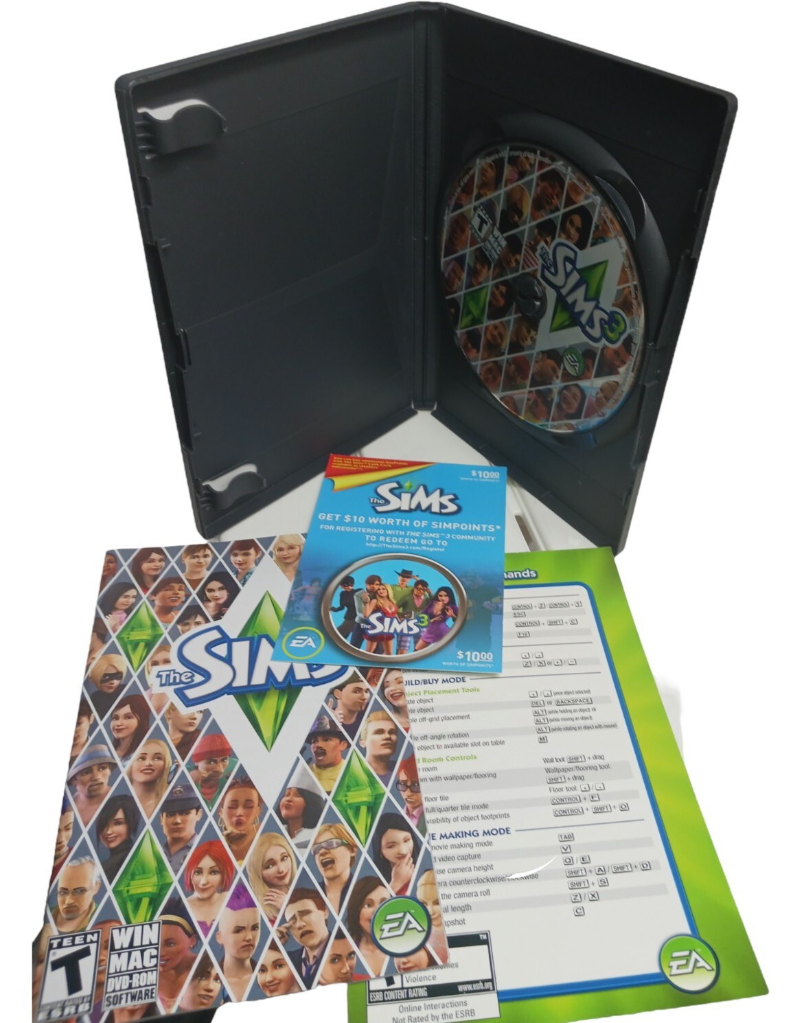 The Sims 3 Windows/Mac Original Base Game DVD-ROM Disc, Case, Inserts ...