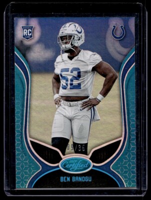 2019 Panini Certified Mirror Teal Ben Banogu Rookie 09/35 Indianapolis ...