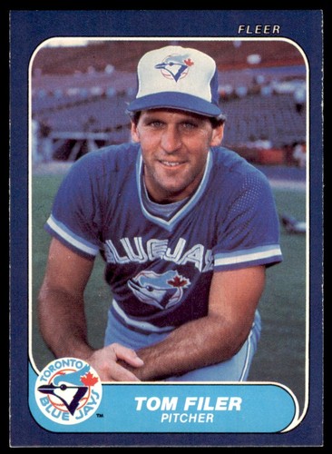 1986 Fleer Tom Filer Toronto Blue Jays #58 | eBay