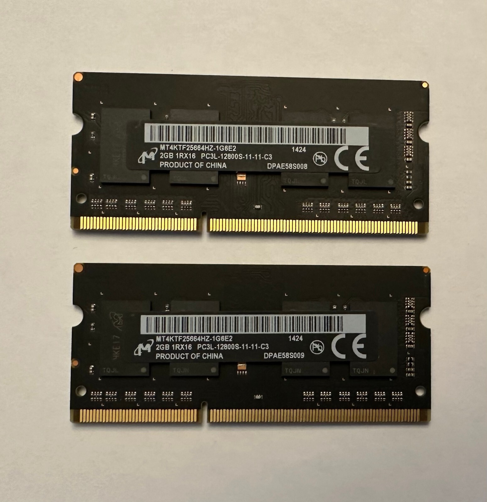APPLE OEM PULL - 4GB (2GB x 2) Micron DDR3 1600MHz 204 Pin Ram | eBay