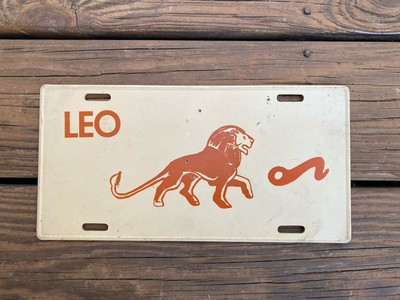 Leo Zodiac Sign Booster License Plate July Birthday August Leo The Lion ...