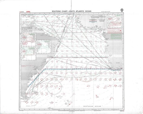 5125(4) Roueting Chart South Atlantic Ocean April Chart Map Marine ...