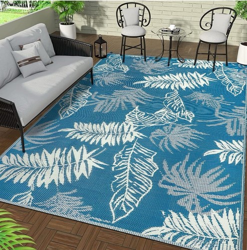 Large Outdoor Area Rugs, Waterproof Durable Garden Rug Foldable ...