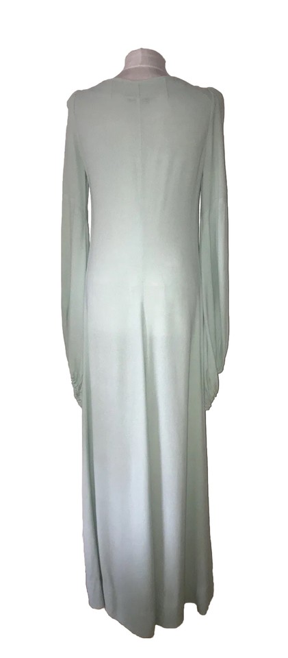 Vintage Biba Trouser Suit 2 Piece Jacket Medium Mint Green 70s Crepe ...