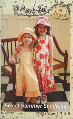 Sweet Summer Sundress Girls Pattern MBD212 Susan Maw MAW-BELL DESIGNS ...