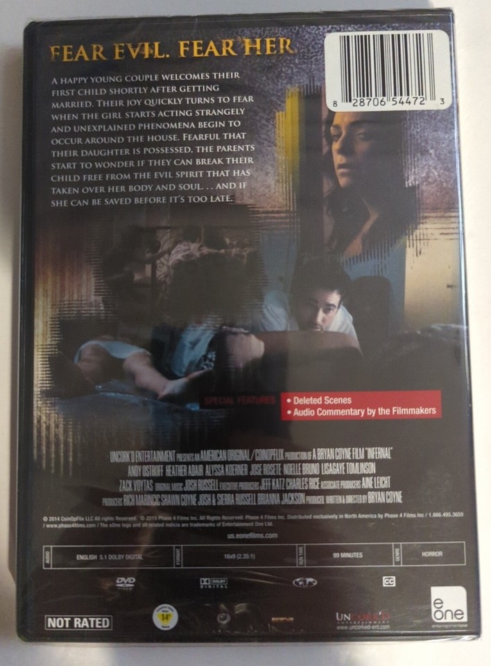 Infernal (DVD, 2016) A Film By Bryan Coyne ~ Brand New and Still Sealed ...