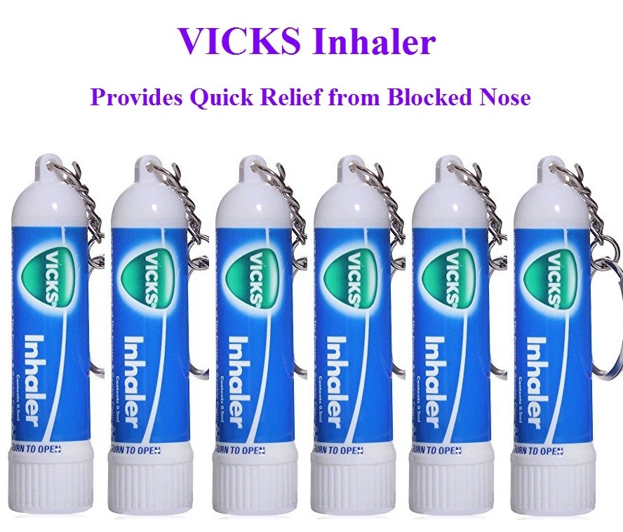 VICKS Inhaler Nasal Stick with KEYRING Congestion Cough Cold Blocked ...