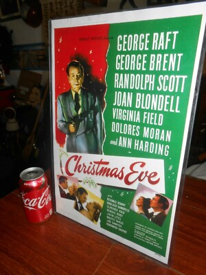 1947 Movie Poster "Christmas Eve" George Raft Joan Blondell Randolf ...