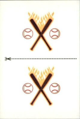 Flaming Bats 2012 Panini Triple Play Temporary Tattoos Card #2 | eBay