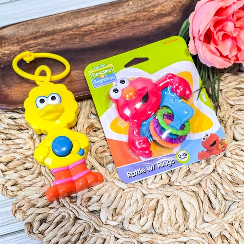 🎵 Set of 2 Sesame Street Baby Toys Vintage Big Bird Musical & Elmo ...