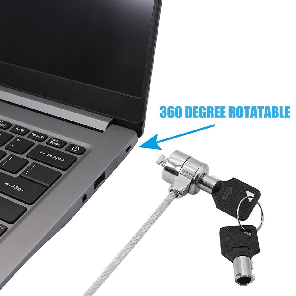 3 Pieces Laptop Computer Cable Lock Hardware Security Key Accessory ...
