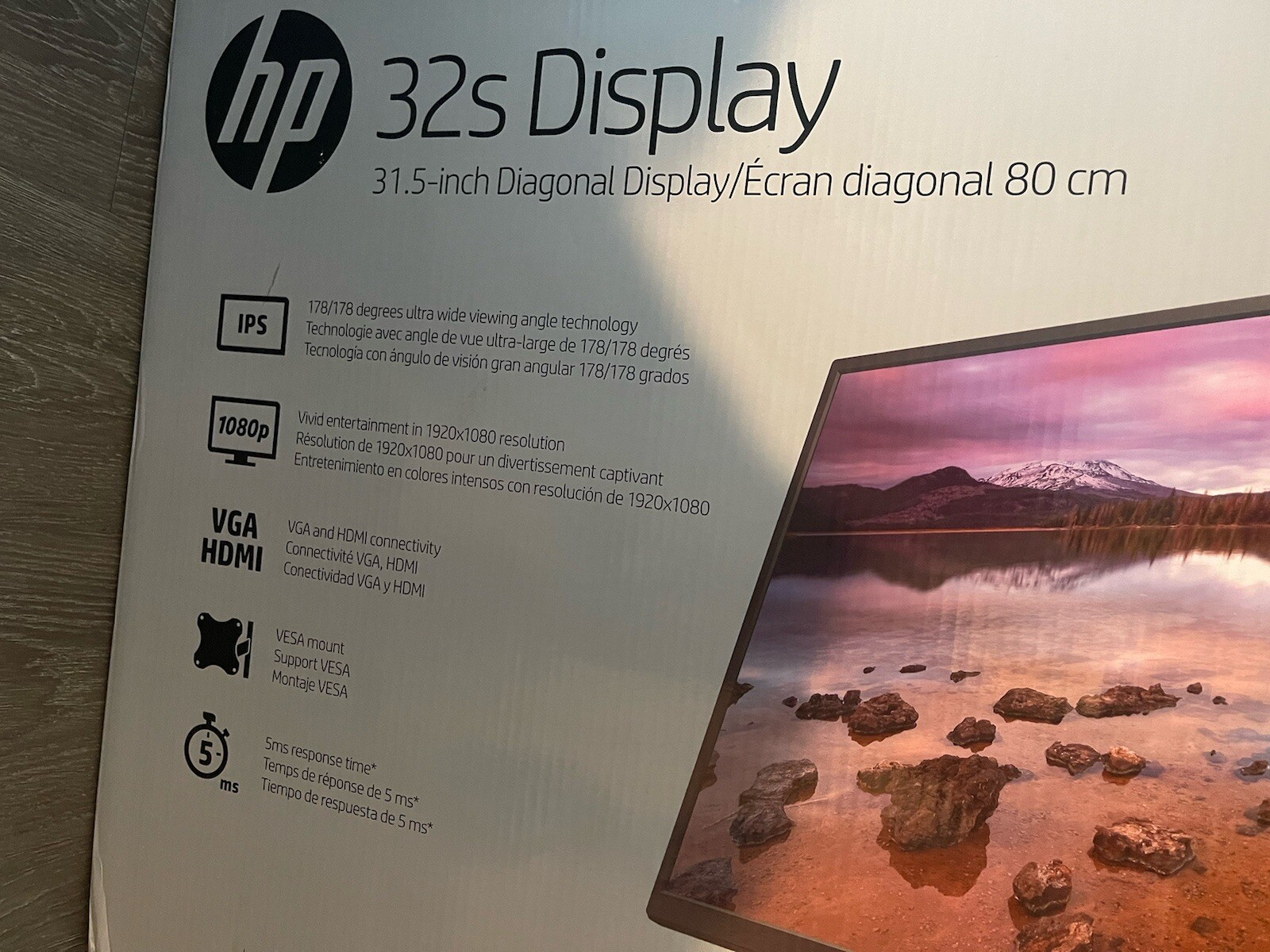 HP 32s 31.5 Inch LCD Monitor with Stand for sale online | eBay