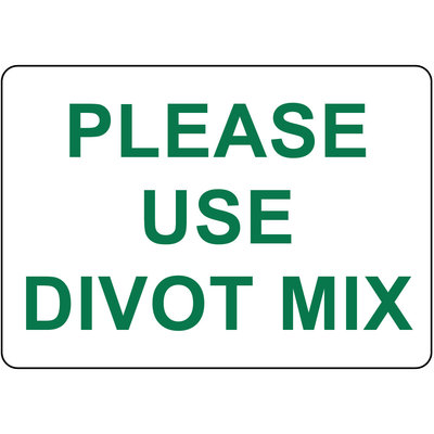 Please Use Divot Mix Aluminum Metal Sign | eBay