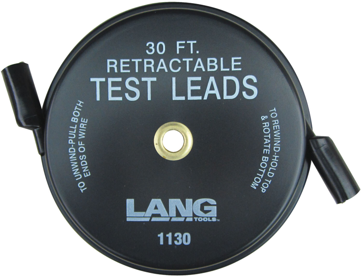 Lang 1 Wire x 30 ft Retractable Test Lead Set w/ Alligator Clip Ends ...