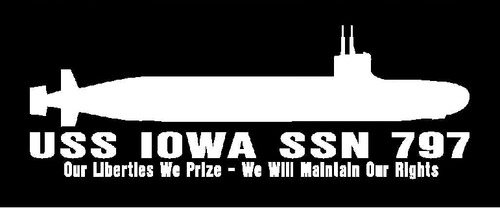 USS IOWA SSN 797 Silhouette Decal U S Navy USN Military S001 | eBay