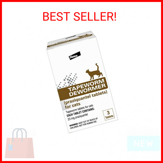 Elanco Tapeworm Dewormer (praziquantel tablets) for Cats and Kittens 6 ...