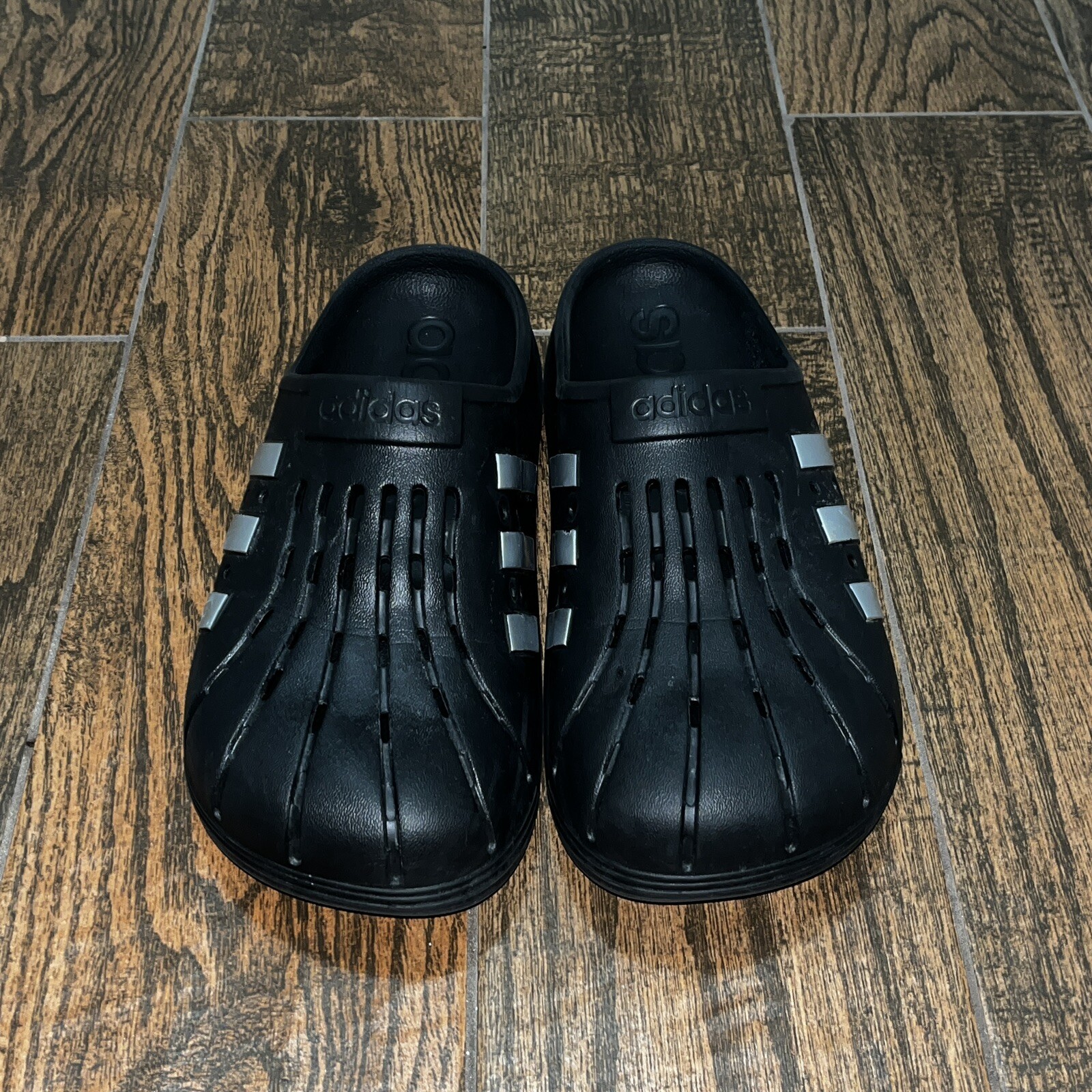 Adidas Adilette Unisex Clog Mens 11 Womens 12 Slide Black Waterproof ...