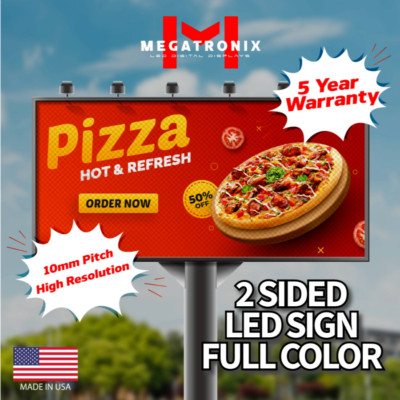 LED Sign Outdoor Full Color Double Sided LED Programmable Message ...