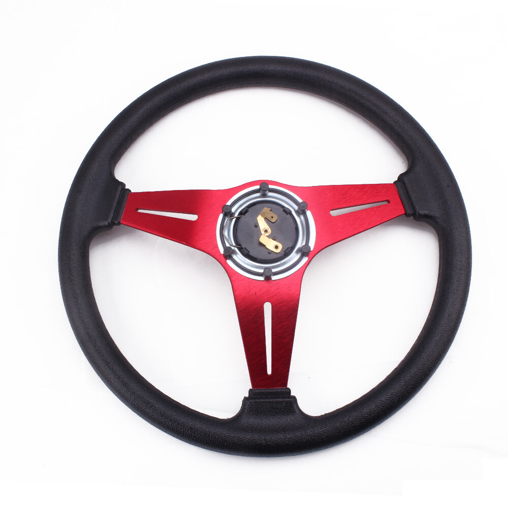 US Red Drifting Racing Steering Wheel 340 mm Aluminum 6 Bolt Universal ...