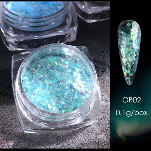Nail Flakes Opal Nails Powder Holographic Glitter Iridescent Sequins ...