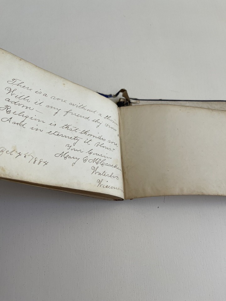 1880s Autograph Book With Handwritten Messages Mostly Filled | eBay