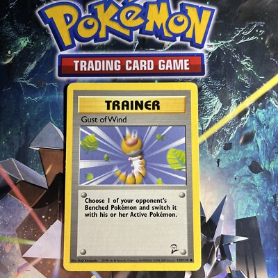 Pokemon Card Trainer Gust of Wind Base Set 2 120/130 Vintage WOTC NM ...