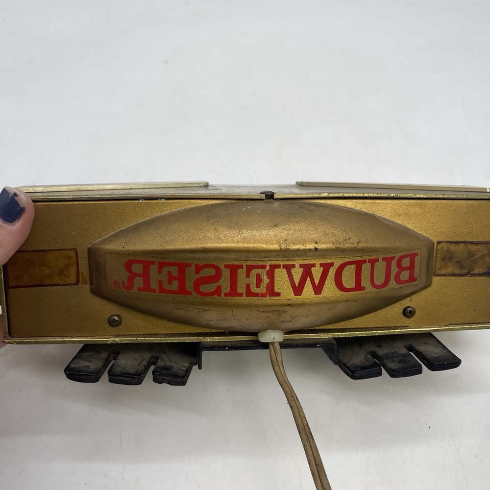 RARE Antique Budweiser Lighted Bar Cash Register Sign Untested Good ...