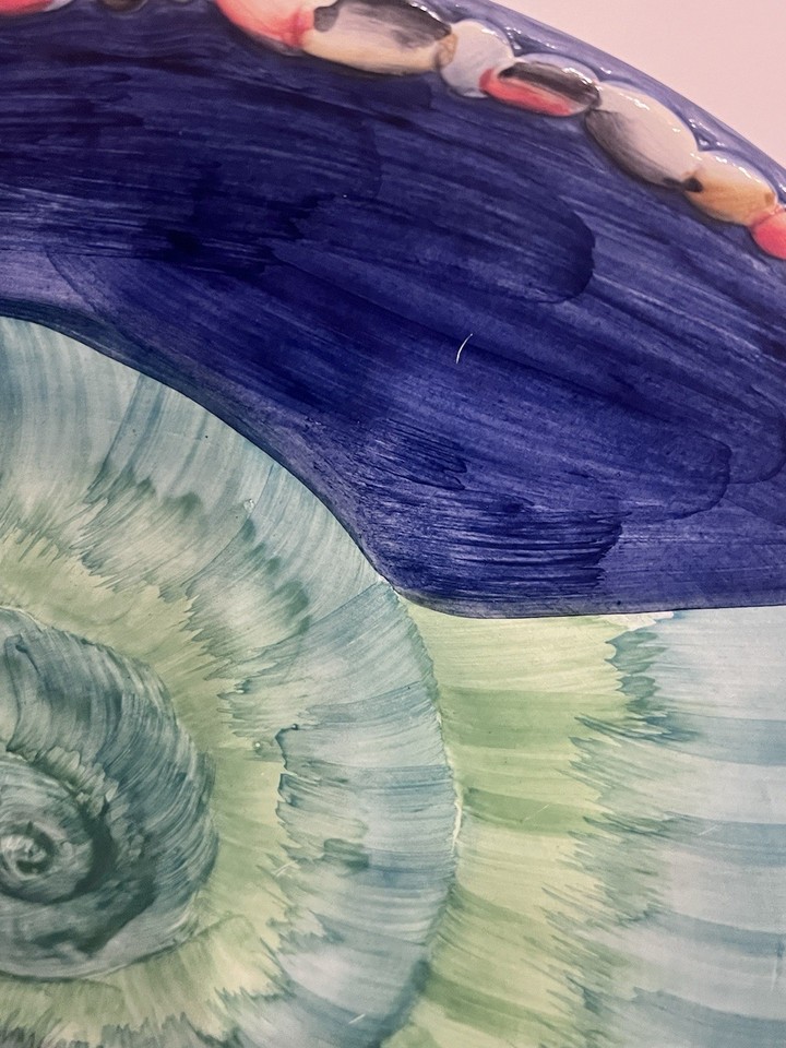 La Ceramic VBC Hand painted Ocean Sea Snail Shell Decorative Italian ...