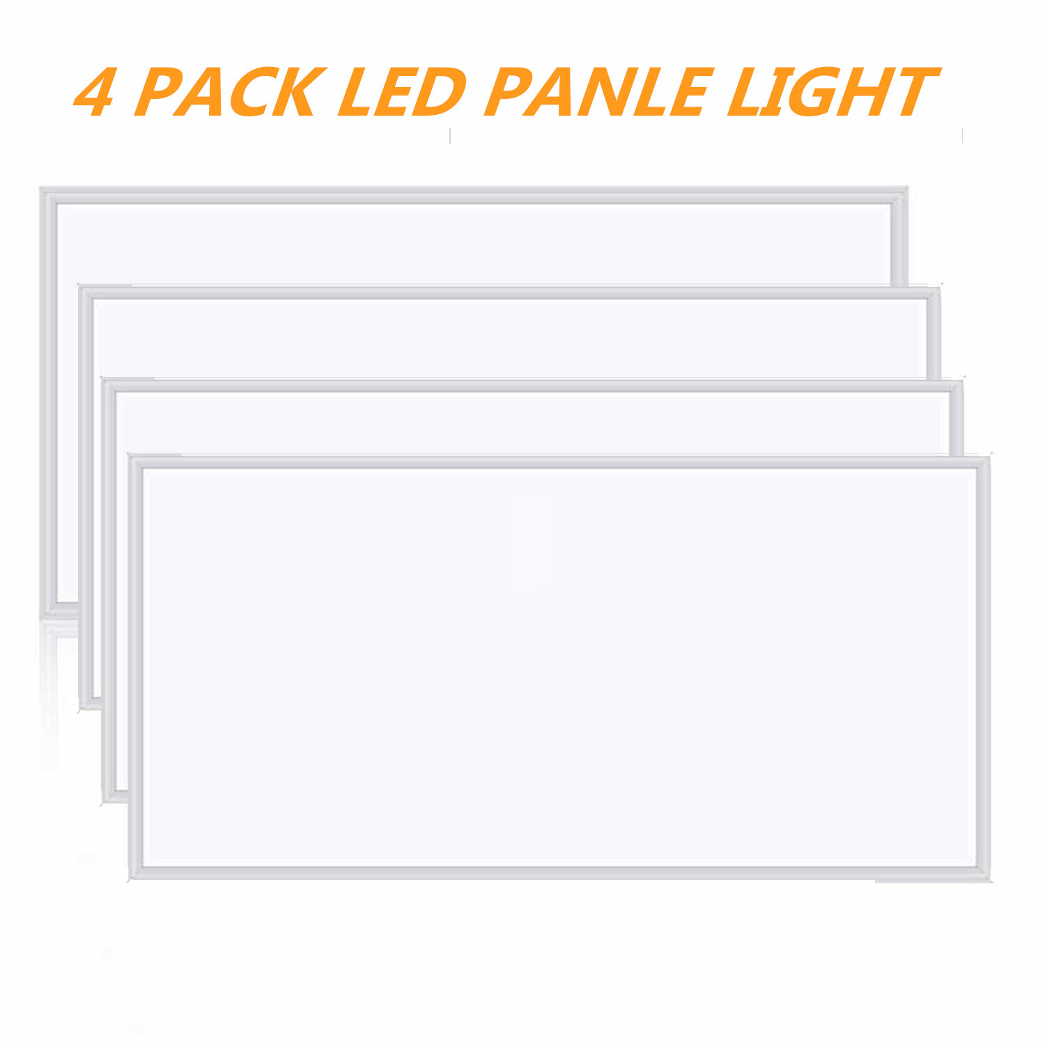 Flat LED Drop Ceiling Light 2x4,AC 100-277V,Recessed Edge-Lit Troffer ...