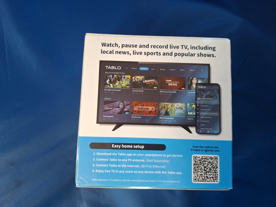 NEW SEALED Tablo 4th Gen 128GB 4-tuner Over-The-Air DVR & Streaming ...