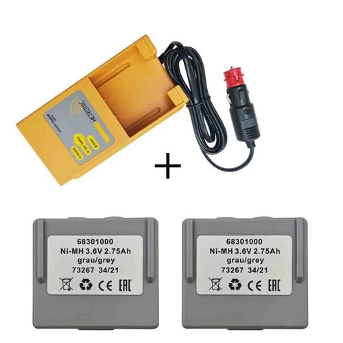 2pcs 68301000 Battery 2750mAh For HETRONIC Remote + 1 x Hetronic UCH-2 ...