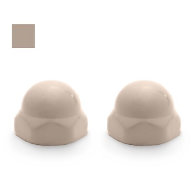 Crane Replacement Ceramic Toilet Bolt Caps - Set of 2 - FAWN BEIGE ...
