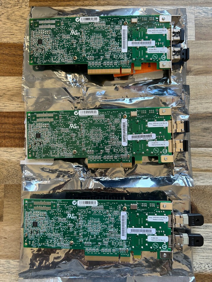 Emulex LPE12002 8Gb FC Dual-port HBA Network Card P002181-01B w/2 SPF+ ...