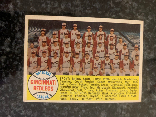 1958 Topps Baseball #428 REDS TEAM CARD................VERY NICE | eBay