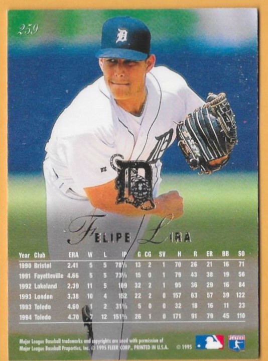 FELIPE LIRA DETROIT TIGERS #259 - FLAIR NM-MT 1995 | eBay
