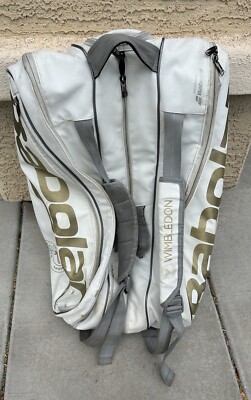 Babolat Tennis Bag Wimbledon Limited Edition White Gold Backpack For 6 ...