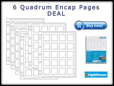 6 Lighthouse Grande Encap 2x2 Snaplock Quadrum Pages Each Plastic Sheet ...