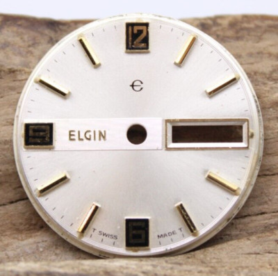 ELGIN SWISS WATCH DIAL WITH BATON INDICES 27.2mm (PB3) | eBay