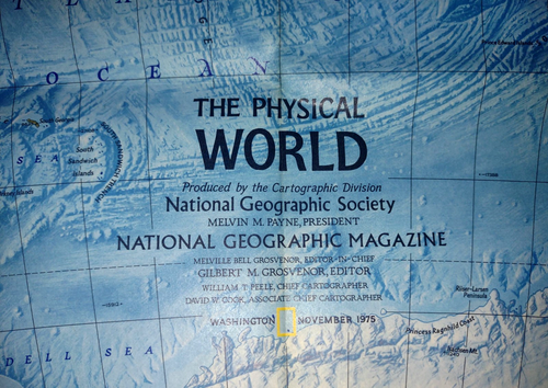 National Geographic The Political And Physical World Map November 1975 ...