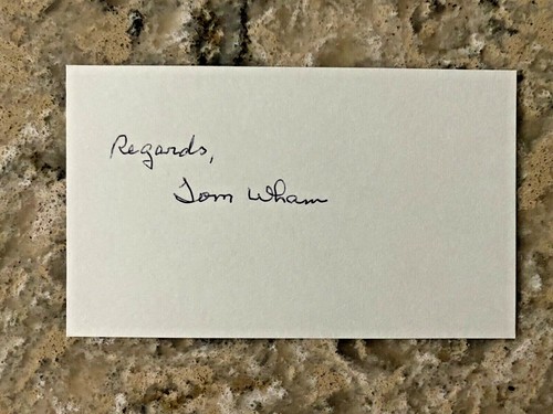 Tom Wham signed 1949-1951 Chicago Cardinals Index Card JSA d. 2006 | eBay