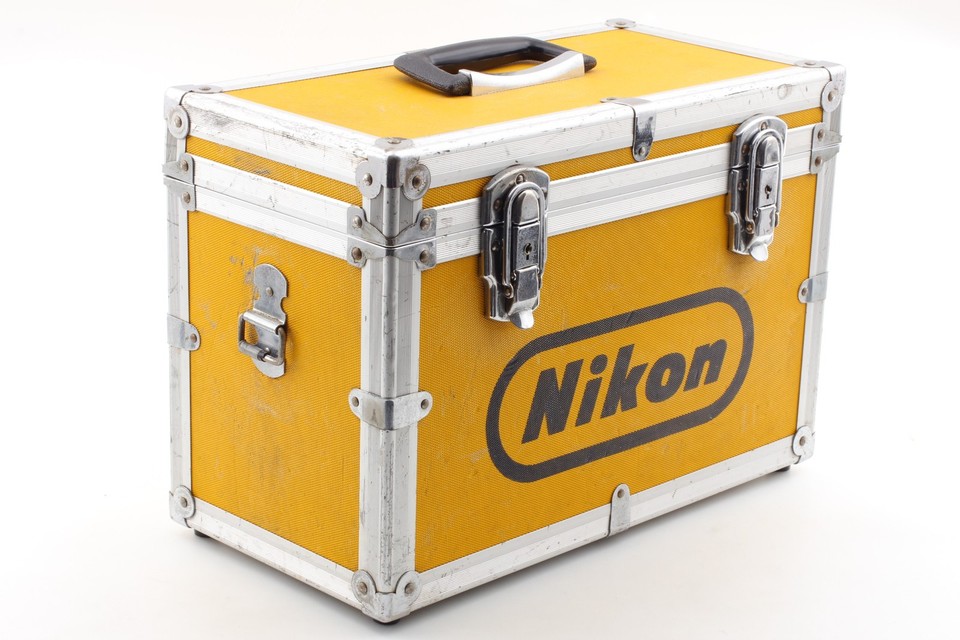 [N MINT] Nikon Vintage Yellow Aluminum Camera Carry Hard Case Trunk ...