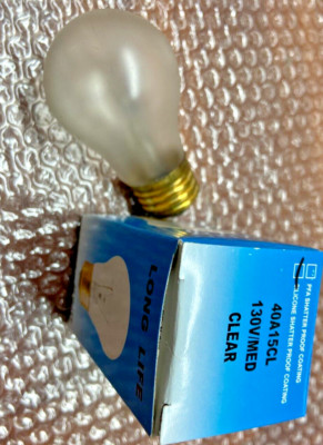 40A15CL 40W 130V LAMP THREADED BASE -TUFF COATED | eBay