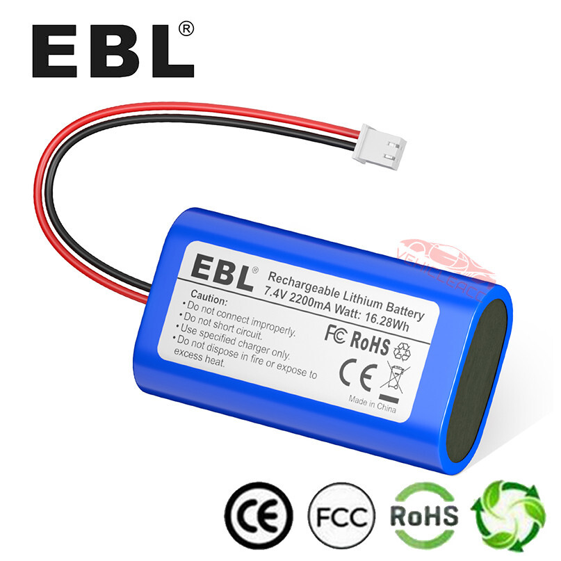 7.4V 2200mAh Li-ion Rechargeable Batteries XH 2.54 2P for Electronics ...