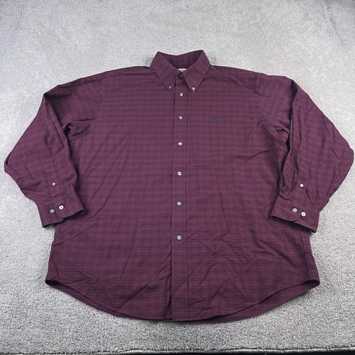 Brooks Brothers Shirt Mens XL Red Maroon Checkered Madison Fit Cotton ...
