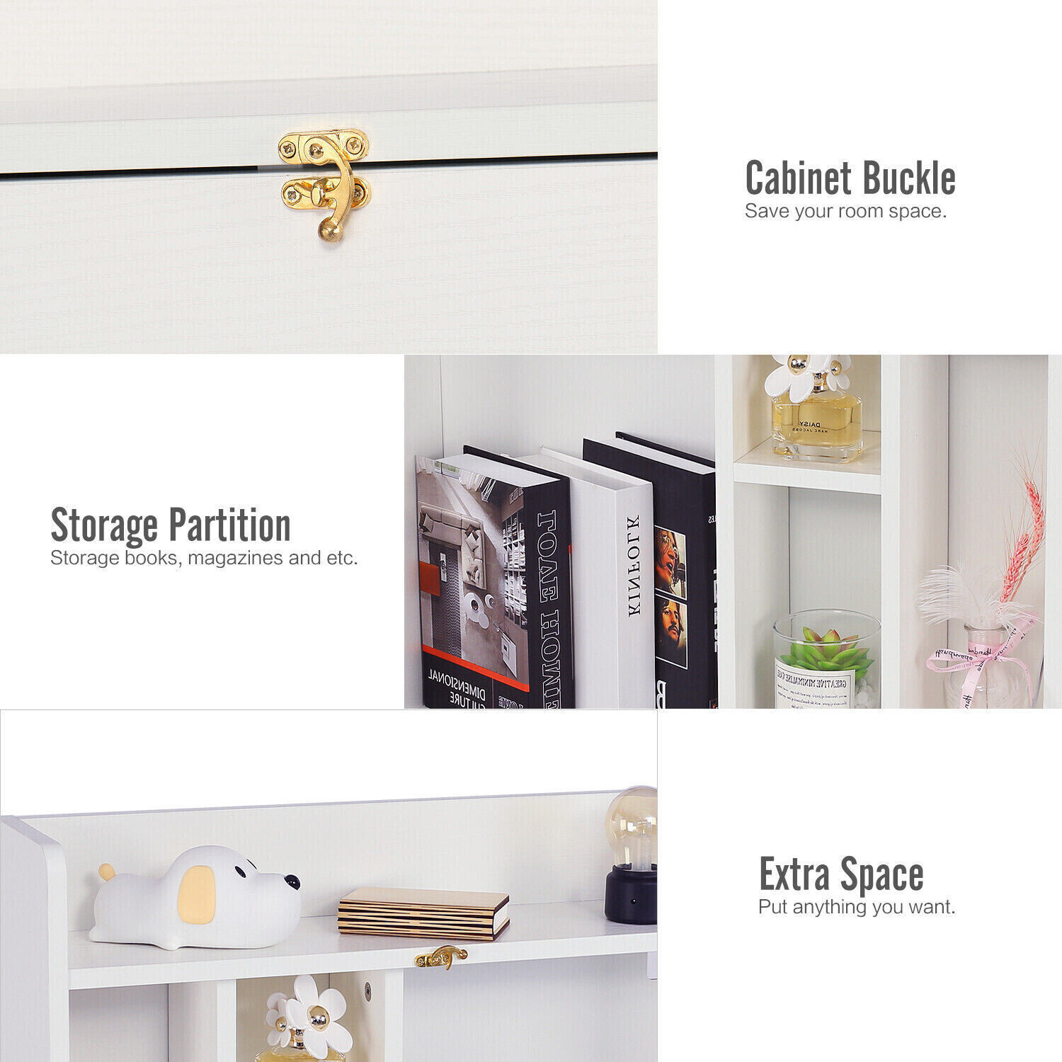 Wall Mounted Table Folding Home Office Computer Desk Floating Storage ...