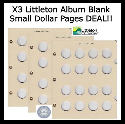 X3 Littleton Album Blank Small Dollar Pages Fits 16 Sacagawea ...