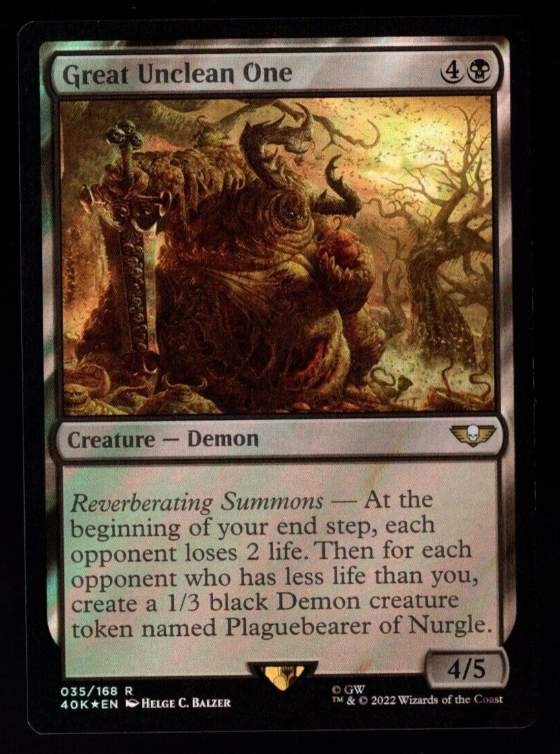 Great Unclean One 035/168 Rare Surge Foil Warhammer 40K MTG Near Mint ...