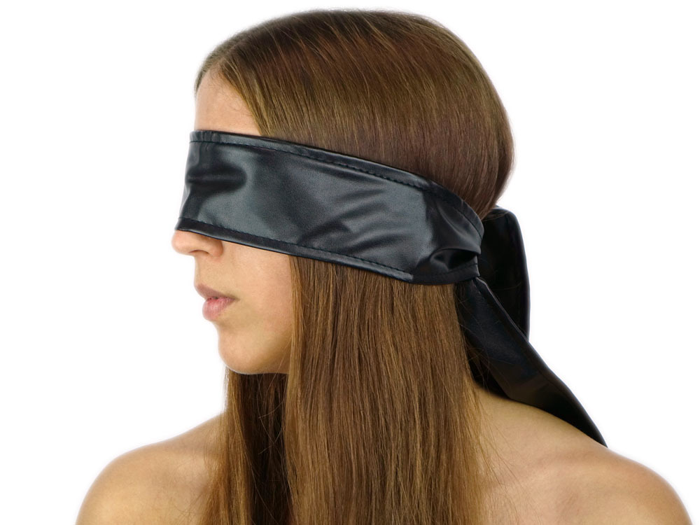 Blindfold Bondage Leder Augenbinde BDSM Style Leder-Schal Augen Binde ...