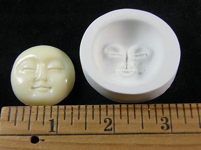 Moon Face Closed Eyes Polymer Clay Mold Beehive Emporium Outlet (# ...